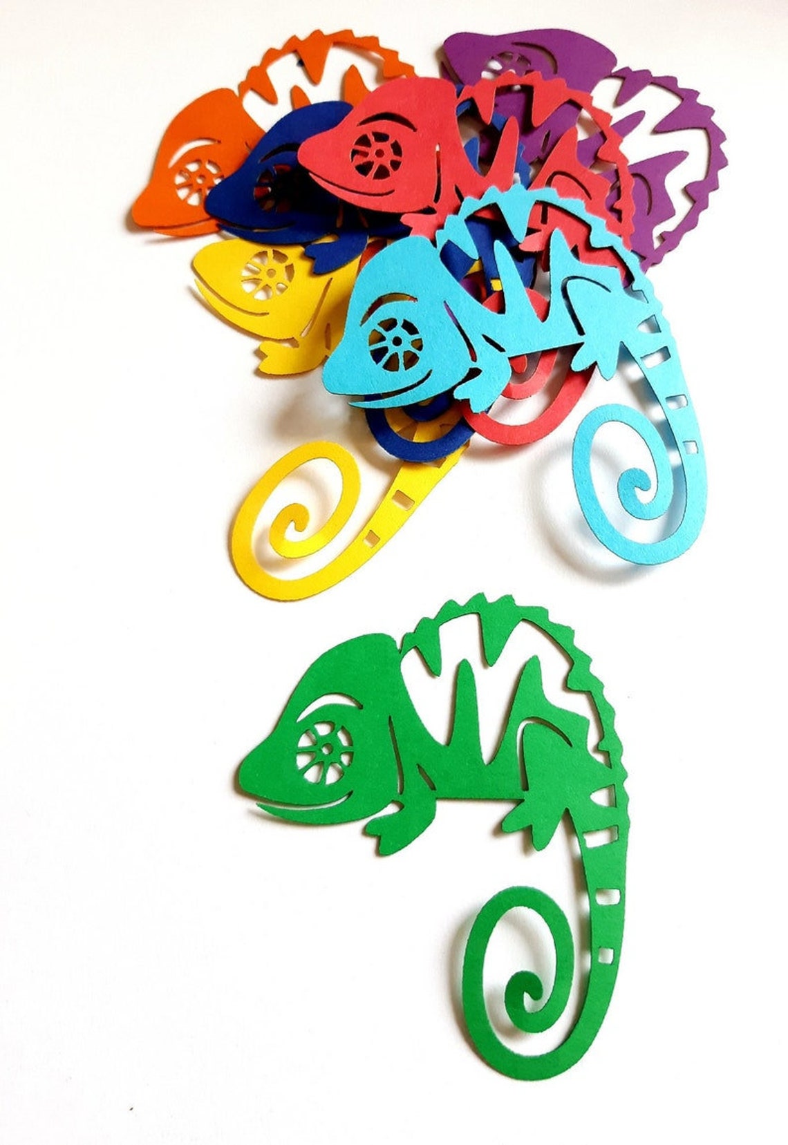 Chameleon Die Cut Out ( Scrap Booking, Confetti, Party Decoration ...