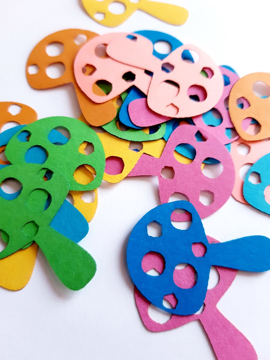 Mushroom Die Cut Outs Scrap Booking Confetti Spring | Etsy