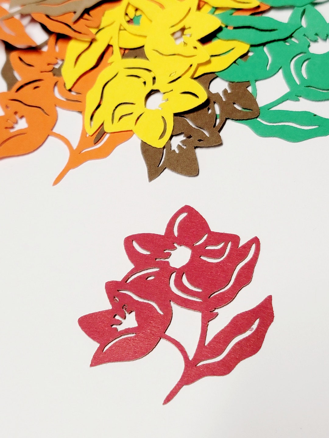 Flower Die Cut Outs ( Spring Decoration, Flower Decor, Card Making ...
