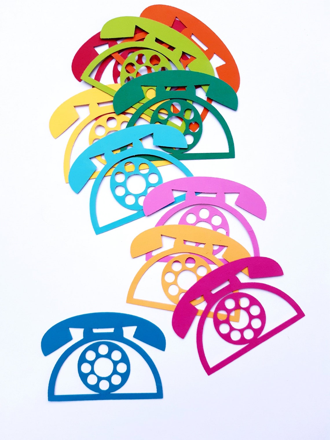 Telephone Die Cut Out School Projects Card Making DIY | Etsy