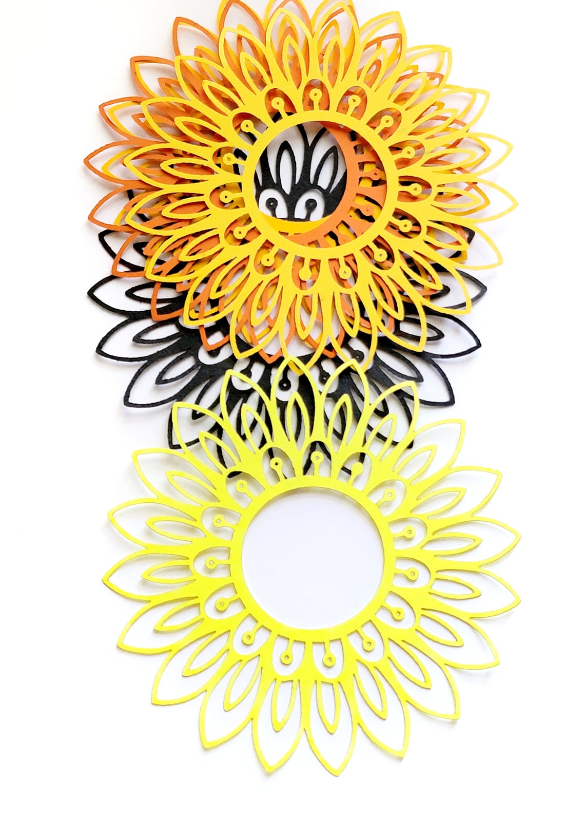 Sunflower Die Cut Out ( Scrap Booking, Confetti, Party Decoration ...