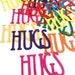 Word Hug Die Cut Out Valentines Decor, Card Making, Scrap Booking ...