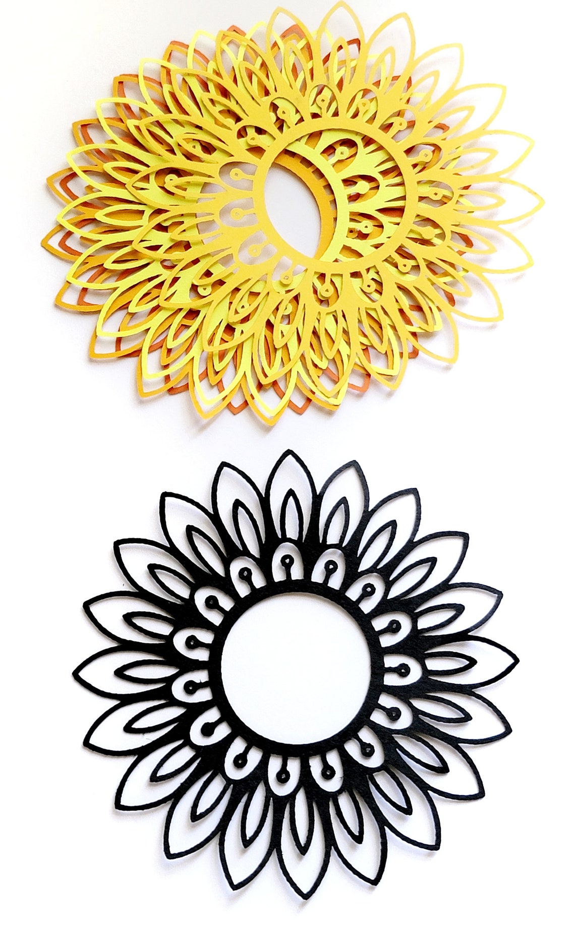 Sunflower Die Cut Out ( Scrap Booking, Confetti, Party Decoration ...