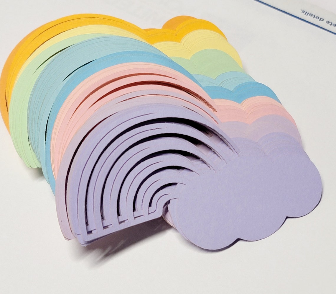Rainbow Die Cut Outs ( Baby Shower Decor, Scrap Booking, Embellishments ...