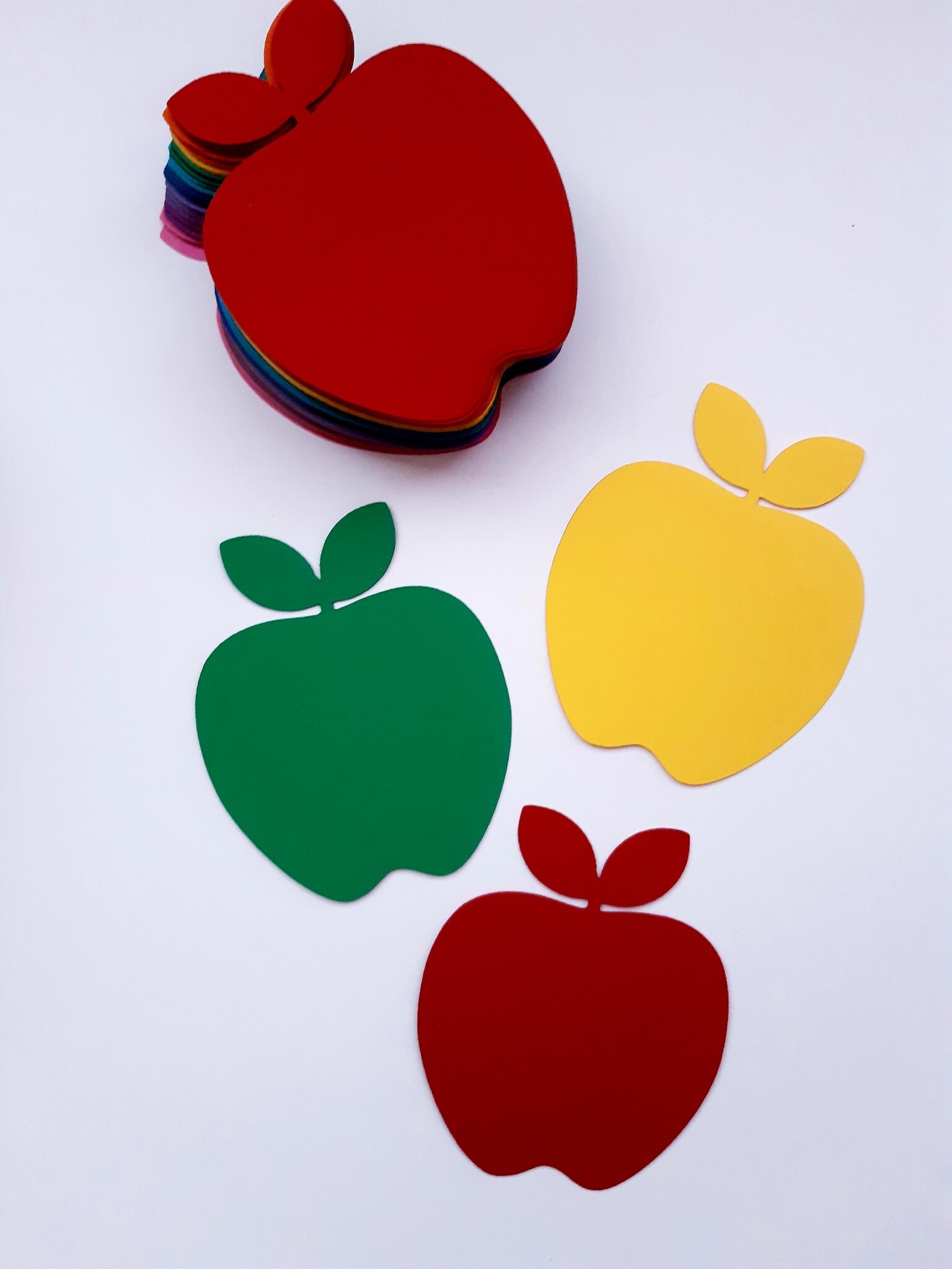 Apple Die Cut Outs School Projects Scrap Booking Card - Etsy