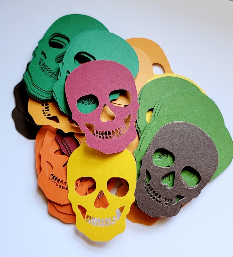 Skull Die Cut Outs Halloween Decoration Spooky Decor - Etsy