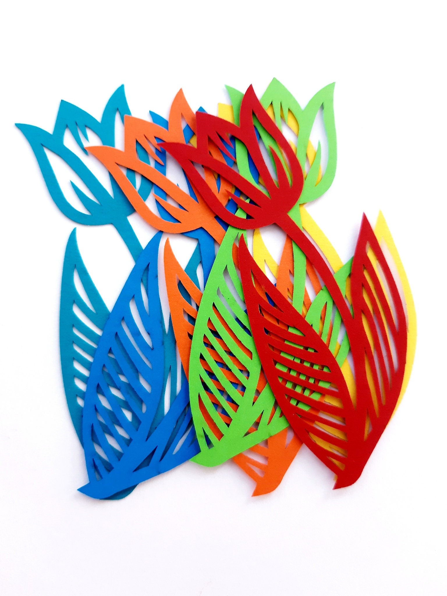 Tulip Flower Die Cut Outs ( Spring Decoration, Scrap Booking, Flower ...