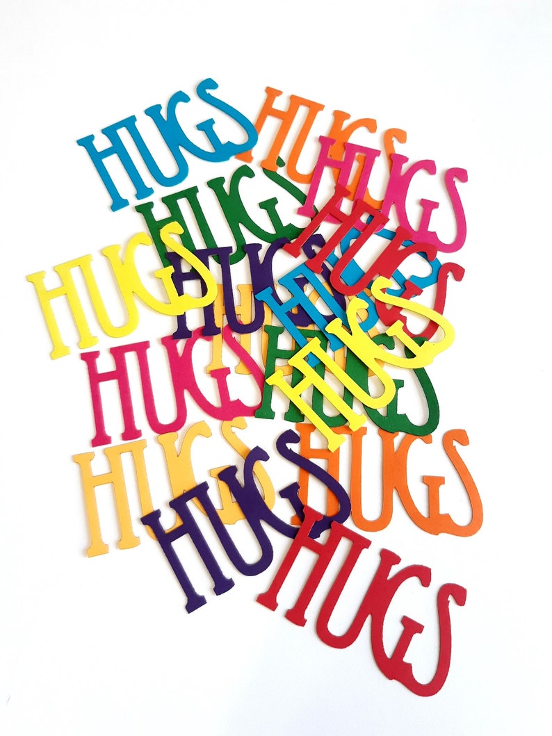 Word Hug Die Cut Out Valentines Decor Card - Etsy