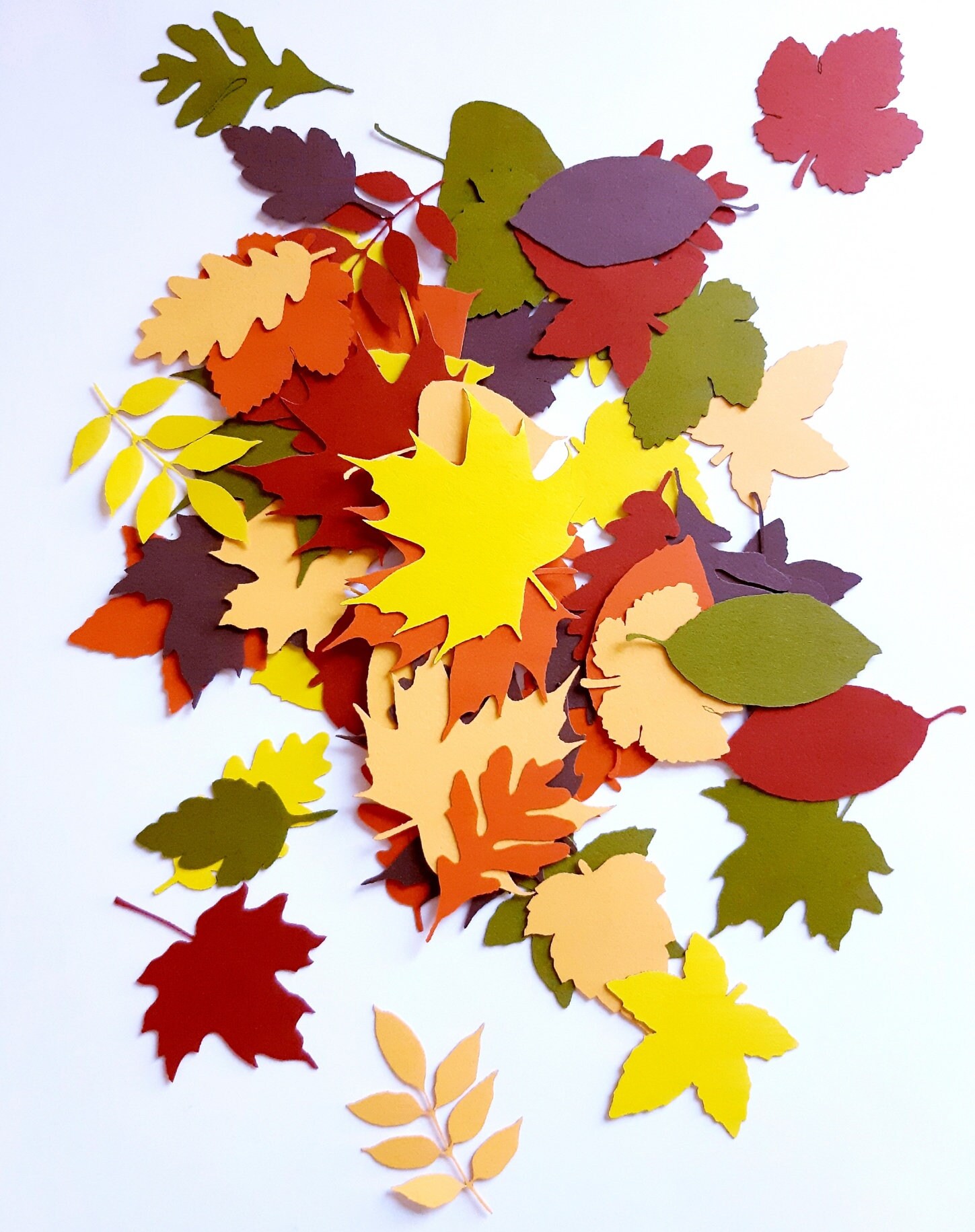 Fall Leaves Confetti Die Cut Outs ( Fall Decoration, Autumn Decor ...