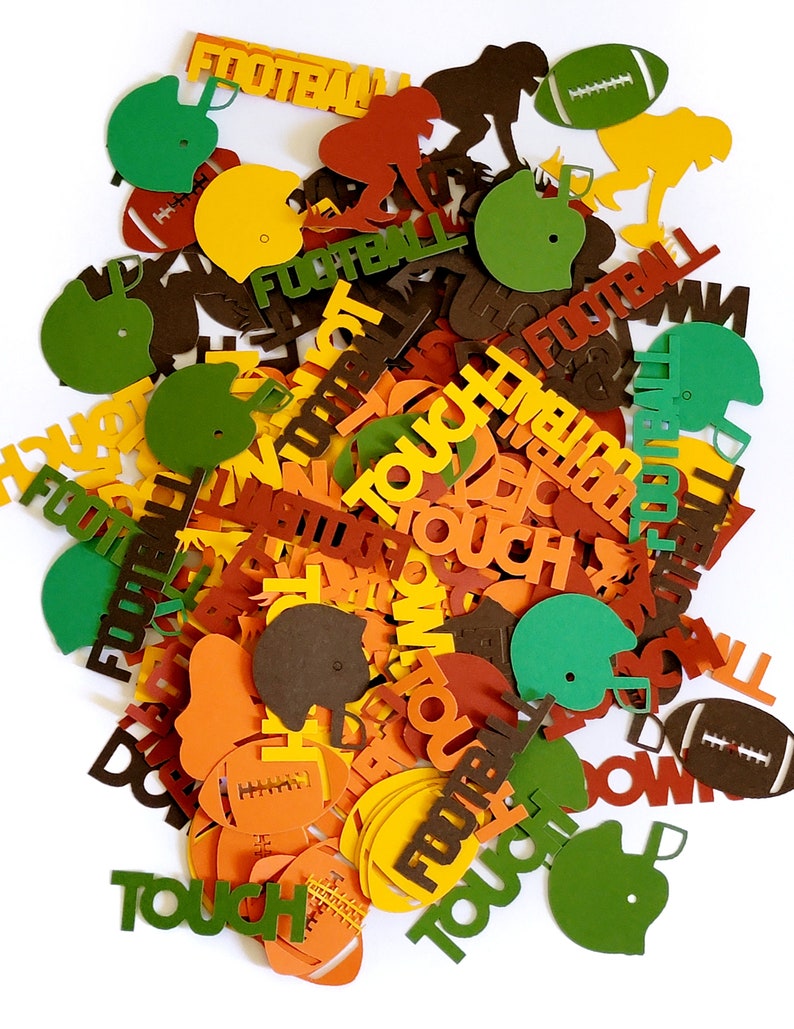 Football Themed Die Cut Out Variety Pack ( Scrap Booking, Confetti ...