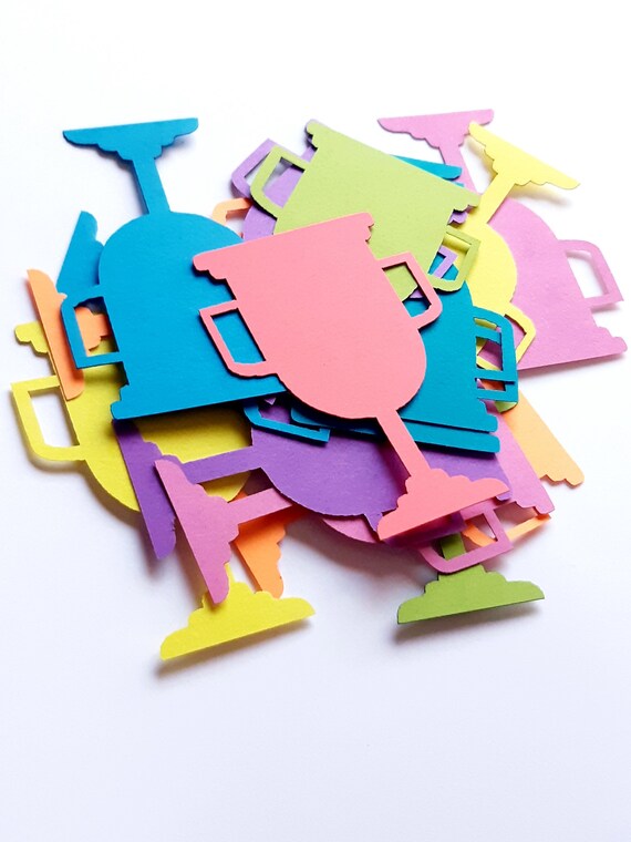 Trophy Die Cut Outs School Projects Scrap Booking Embellishments Confetti Card Making Supply Etsy Ireland