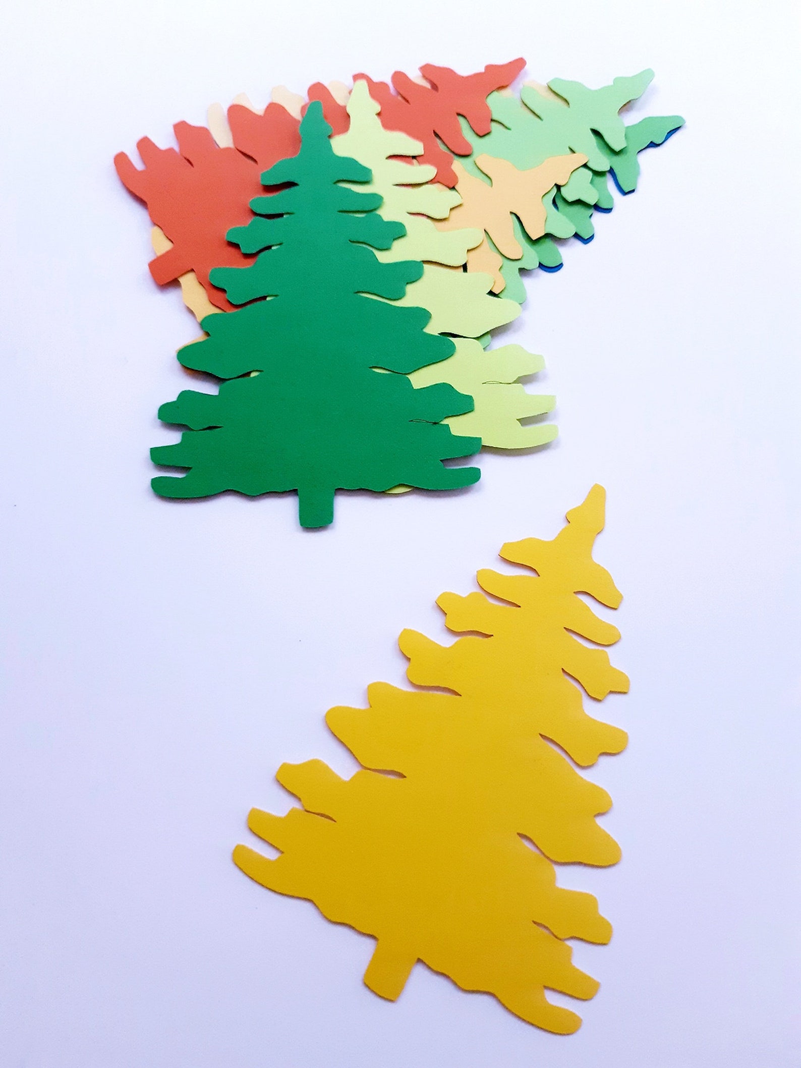 Forest Tree Die Cut Outs Scrap Booking Fall Decoration - Etsy