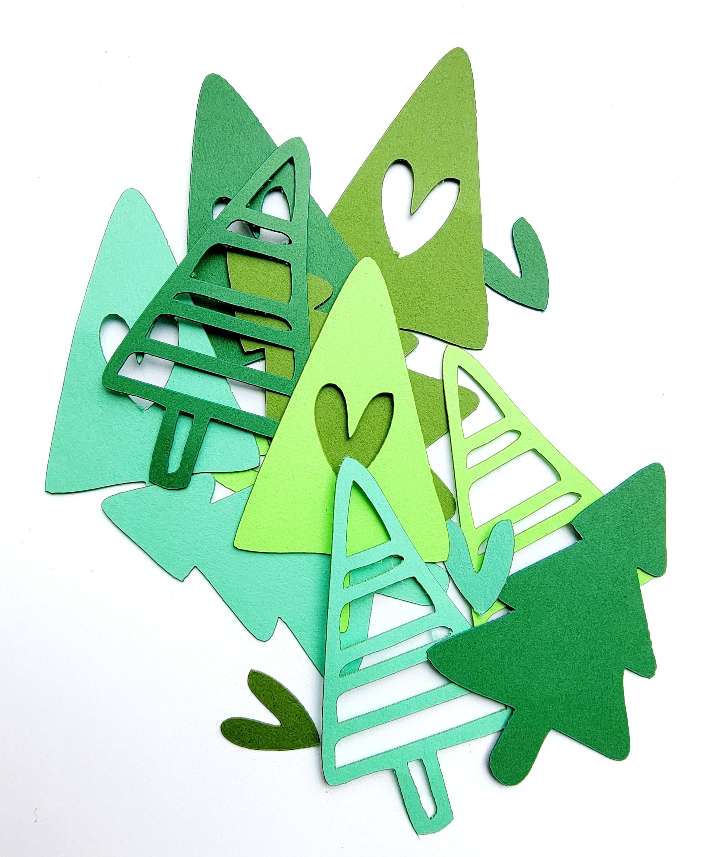 Forest Trees Die Cut Outs ( Scrap Booking, Card Making, Confetti ) - Etsy