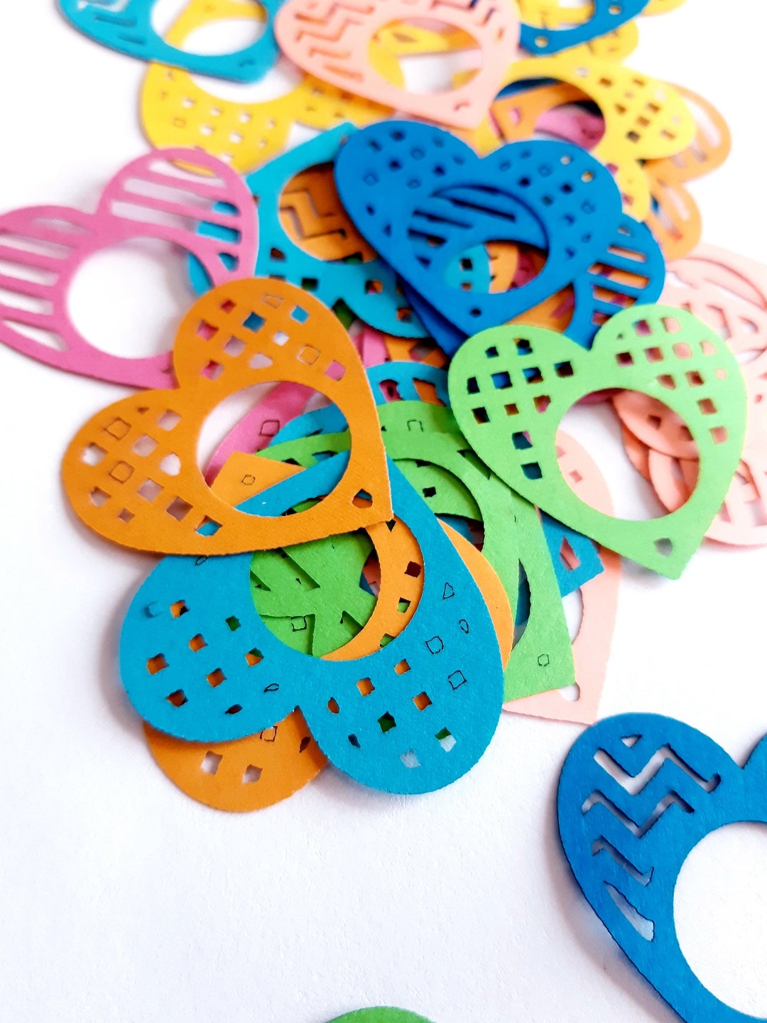 Paper Heart Frame Die Cut Outs ( Valentines Day Cards , Confetti, Scrap ...