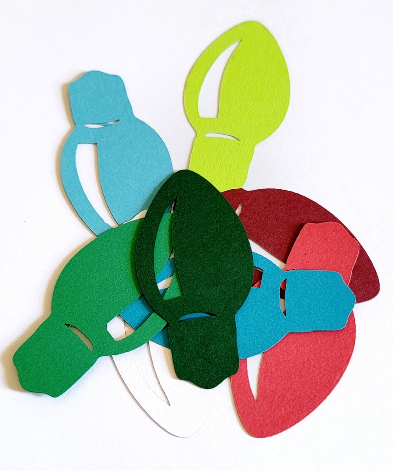 Christmas Light Bulb Die Cut Outs Christmas Decoration - Etsy