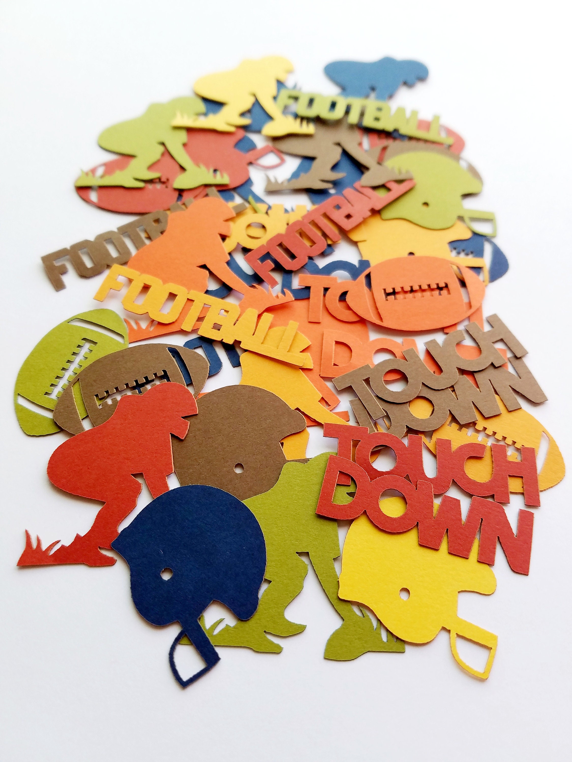 Football Themed Die Cut Out Variety Pack ( Scrap Booking, Confetti ...