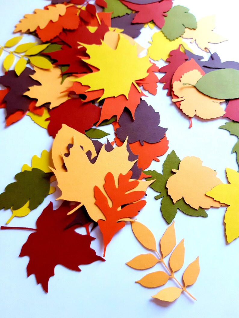 Fall Leaves Confetti Die Cut Outs ( Fall Decoration, Autumn Decor ...