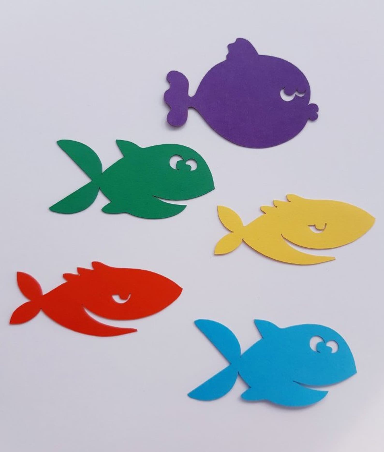Fish Die Cut Outs Scrap Booking, Under the Sea Theme, Party Decoration ...