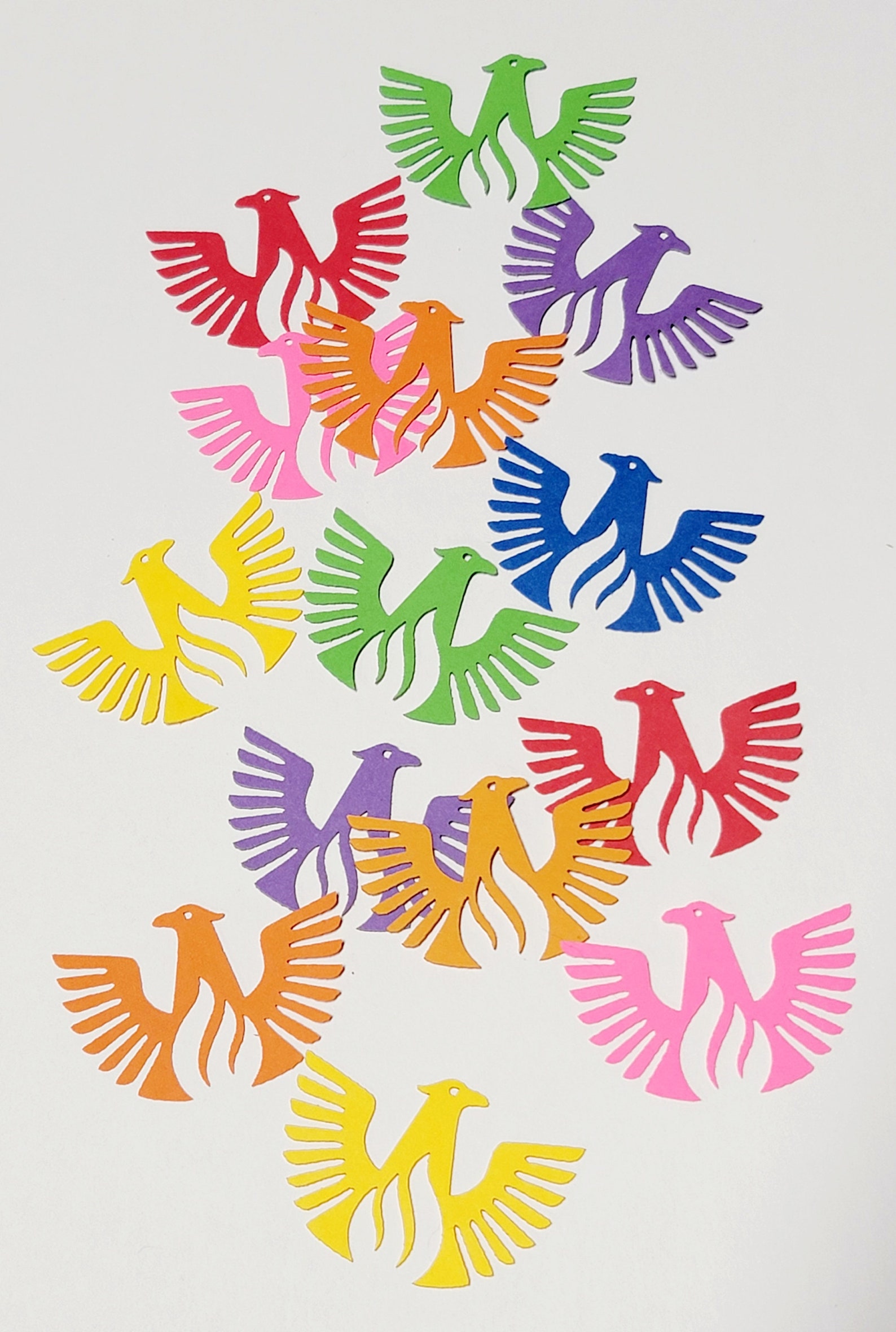 Phoenix Bird Die Cut Out Scrap Booking Confetti Party - Etsy