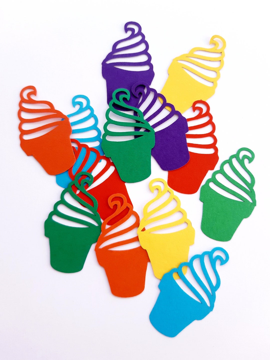 Ice Cream Cone Die Cut Outs ( Party Decoration, Confetti, Baby Shower ...