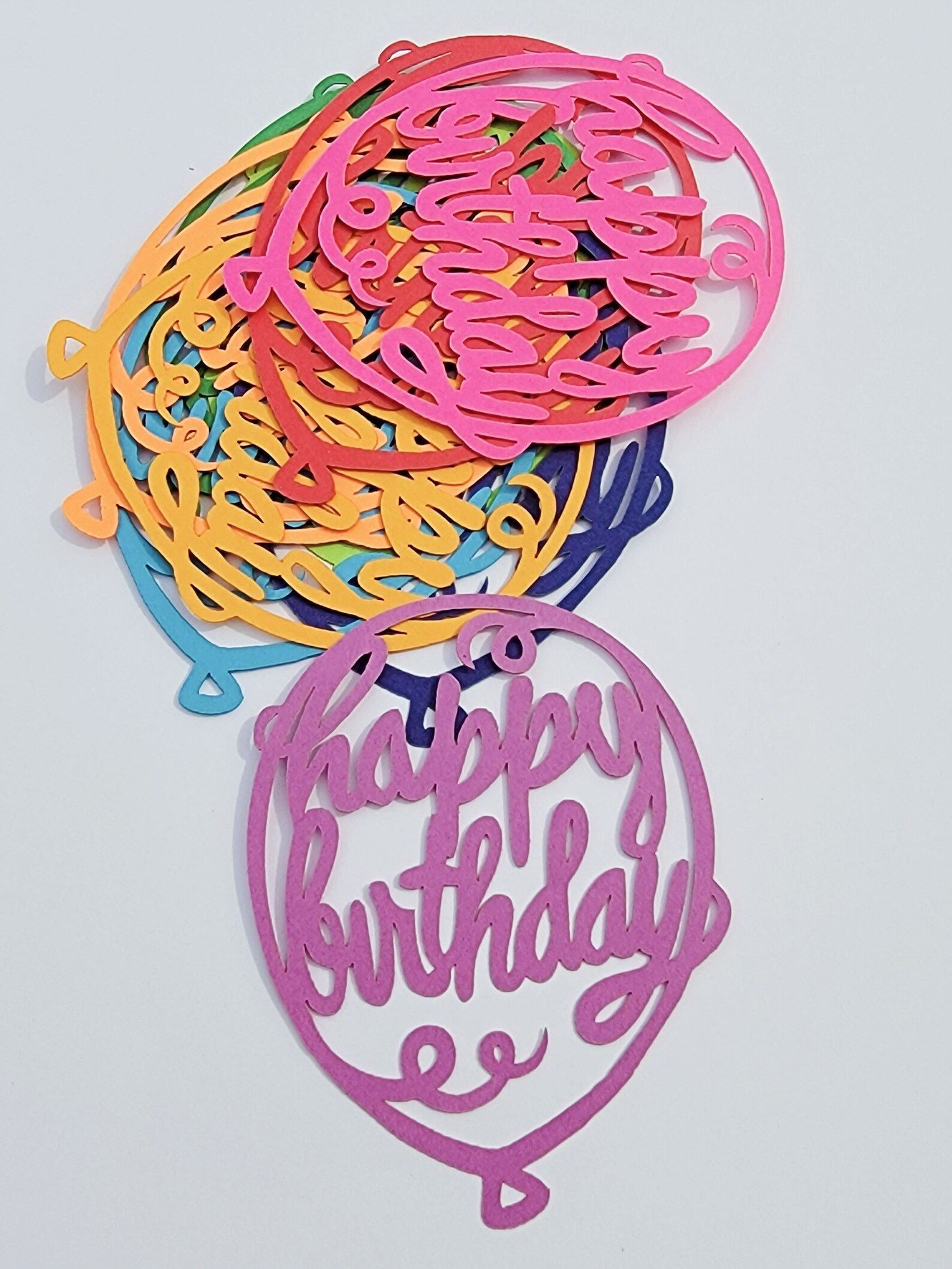 Happy Birthday Balloon Die Cut Outs Party Decoration Scrap - Etsy