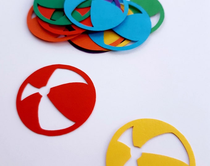Beach Ball Die Cut Outs Summer Decoration, Scrap Booking, Garlands ...