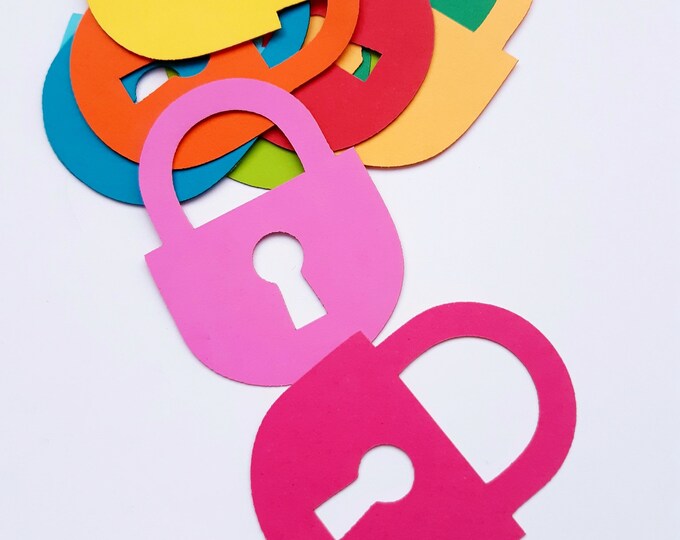 Lock / Pad Lock Die Cut Out ( Card Making Supply, Confetti, Party ...