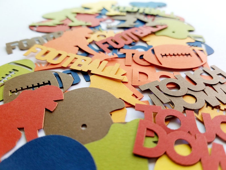 Football Themed Die Cut Out Variety Pack ( Scrap Booking, Confetti ...