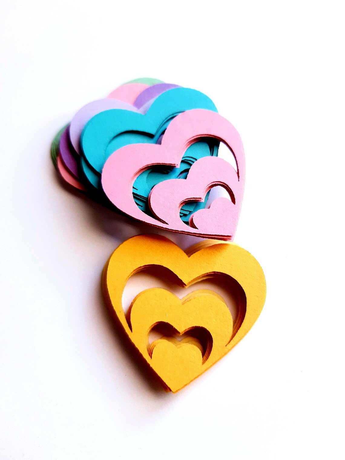 Heart Die Cut Outs ( Wedding Decor, Confetti, Table Scatter, Party ...