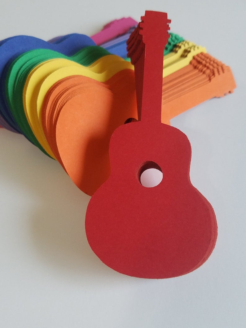 Guitar Die Cut Outs Scrap Booking Embellishments | Etsy