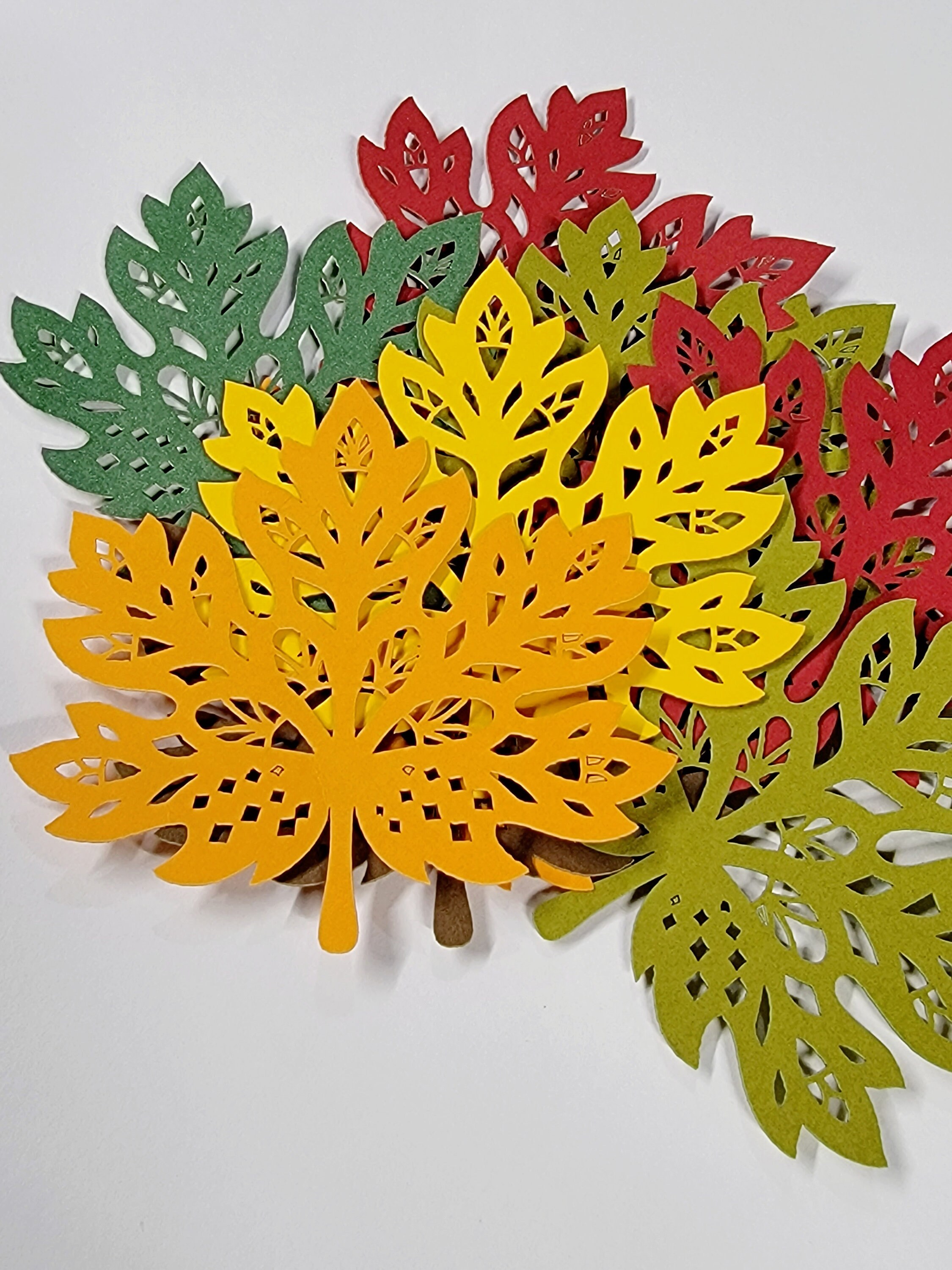 Fall Leaves Die Cut Outs ( Autumn Decoration, Holiday Decor, Scrap ...