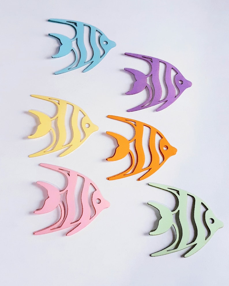 Angel Fish Die Cut Out ( Under the Sea Decor, Scrap Booking, Card ...