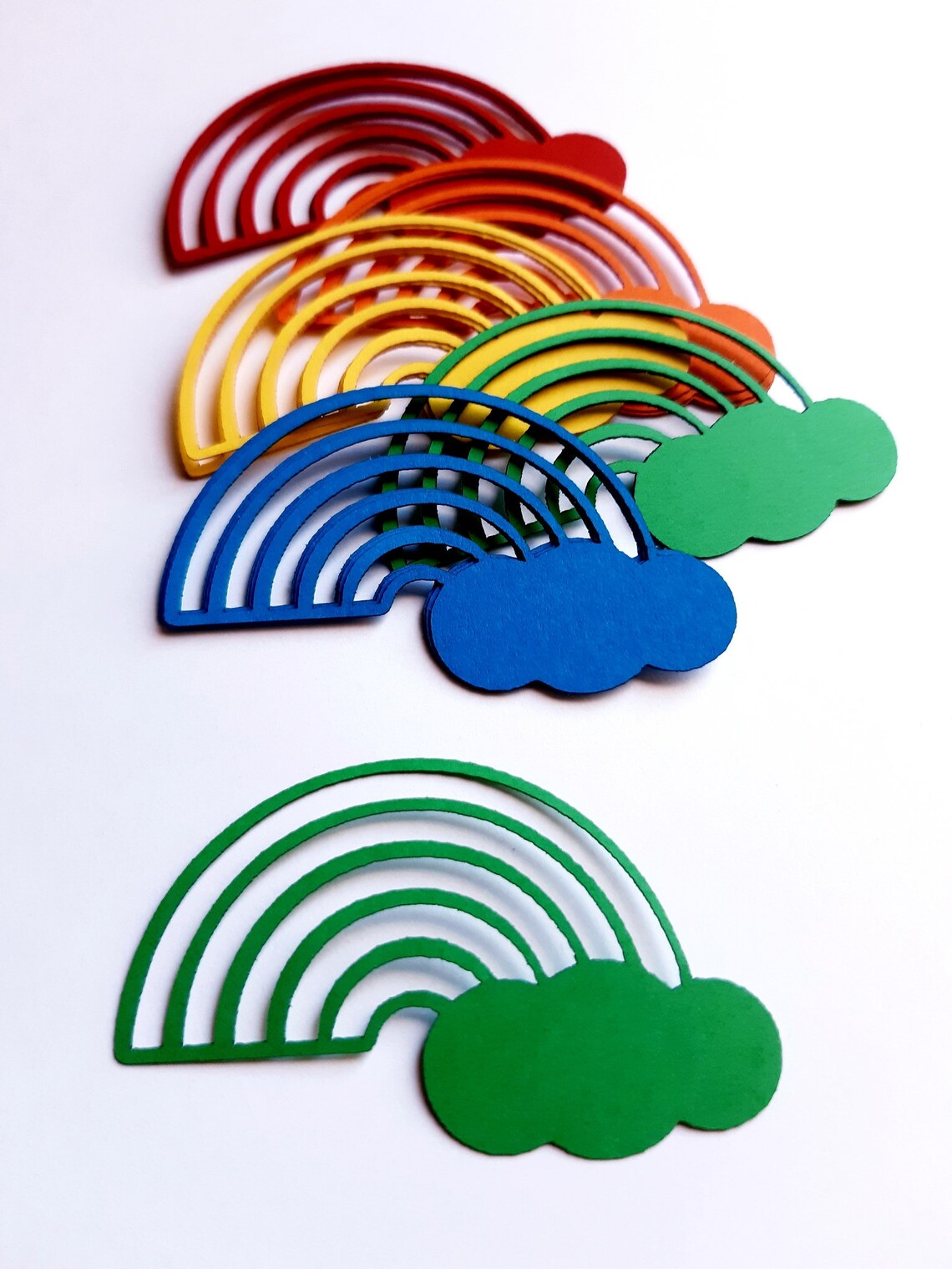 Rainbow Die Cut Outs ( Baby Shower Decor, Scrap Booking, Embellishments ...