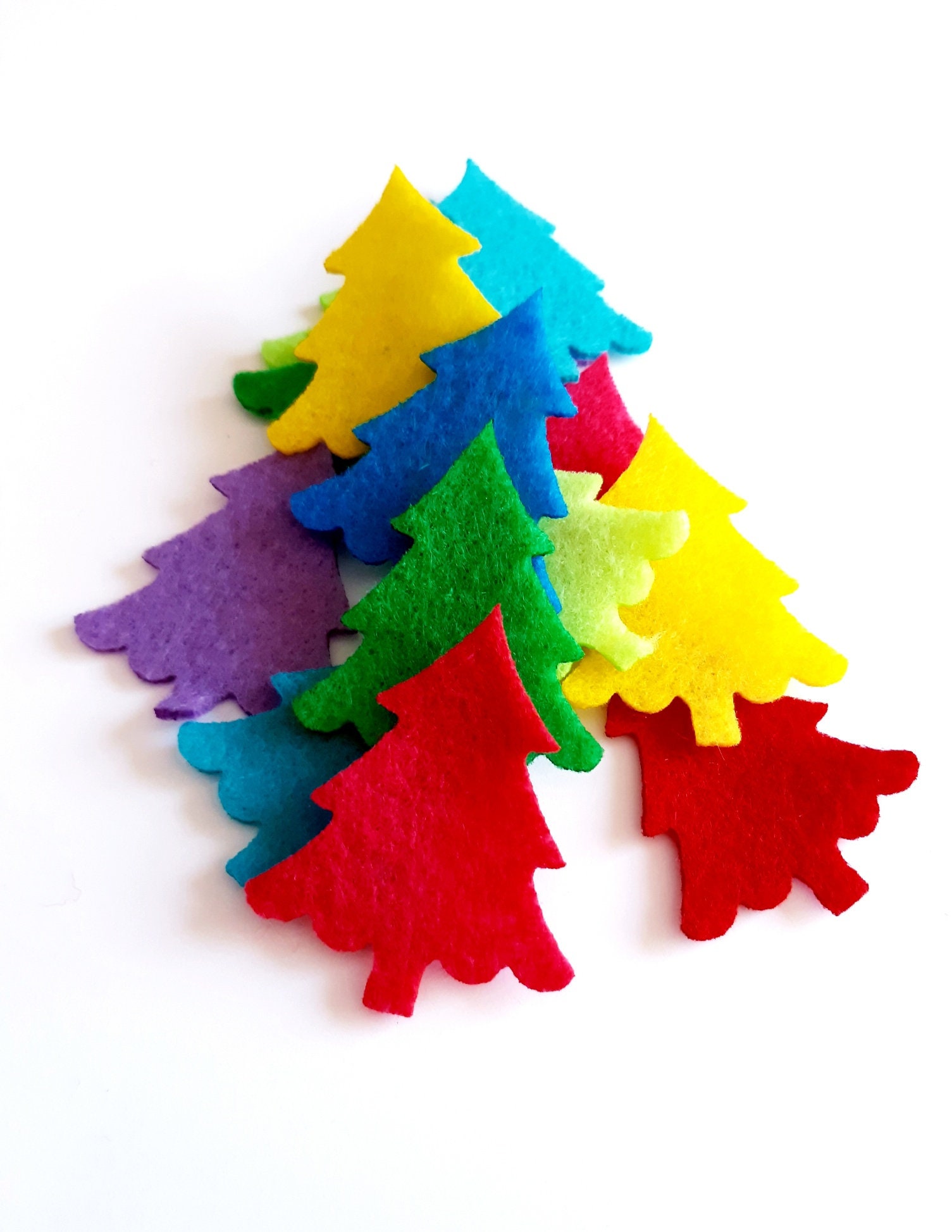 Felt Christmas Tree Cut Outs Christmas Decoration Holiday - Etsy