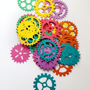 Steam Punk Gear Style Die Cut Outs ( STEM, Robot Theme, Scrap Booking ...