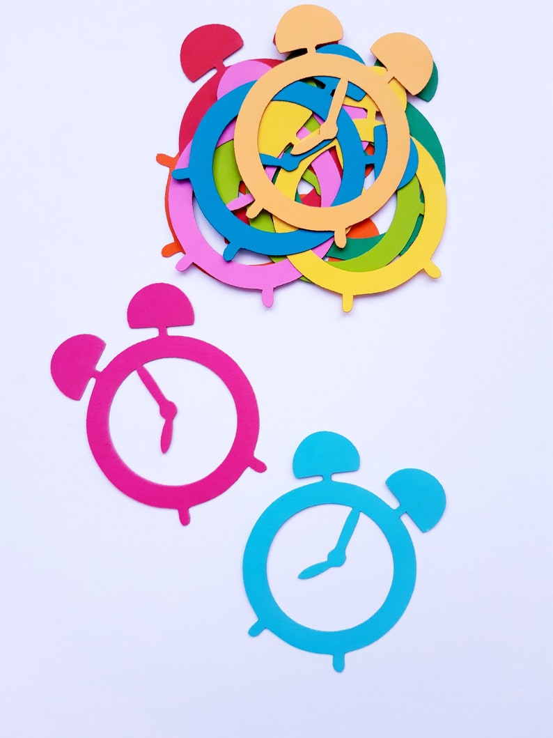 Clock Die Cut Out School Decoration Embellishments Party | Etsy