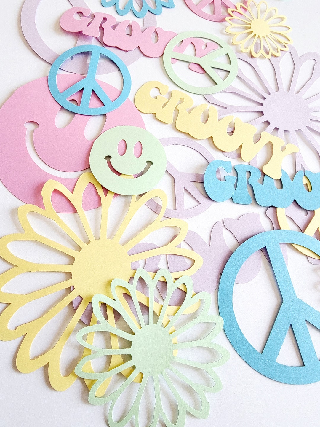 Groovy Retro 60s Themed Die Cut Out Variety Pack Retro - Etsy