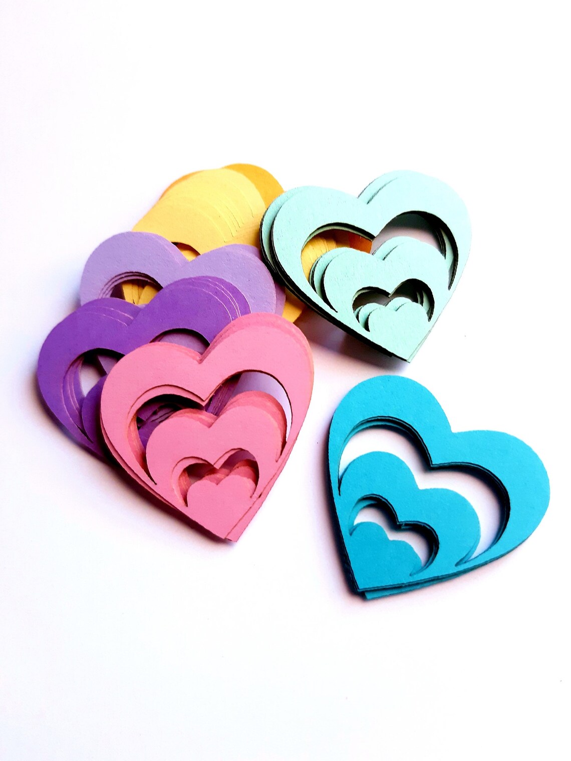Heart Die Cut Outs ( Wedding Decor, Confetti, Table Scatter, Party ...