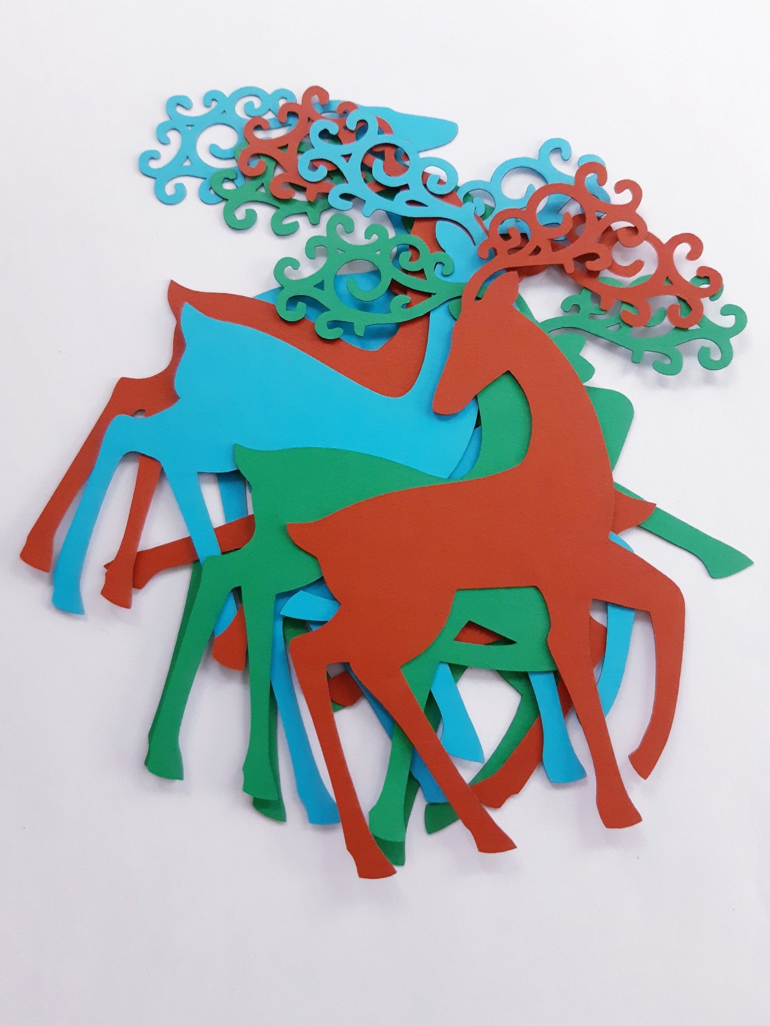 Reindeer / Deer Die Cut Outs ( Christmas Decor, Holiday Decor, Scrap ...
