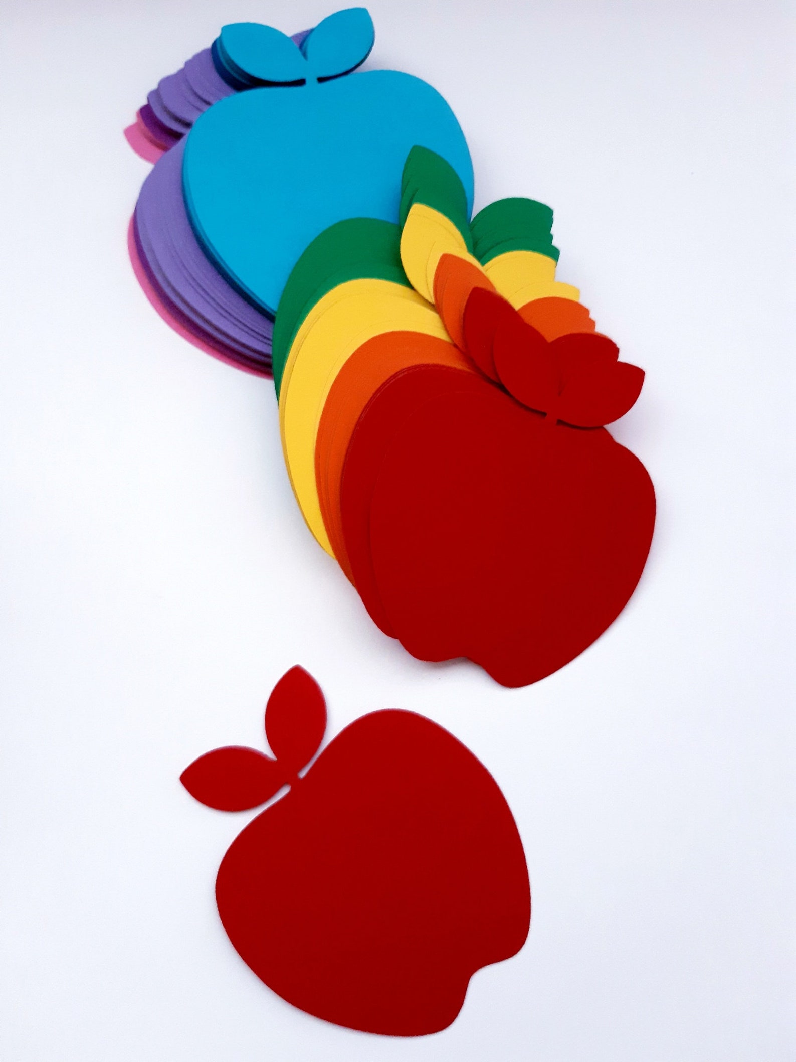 Apple Die Cut Outs School Projects Scrap Booking Card - Etsy