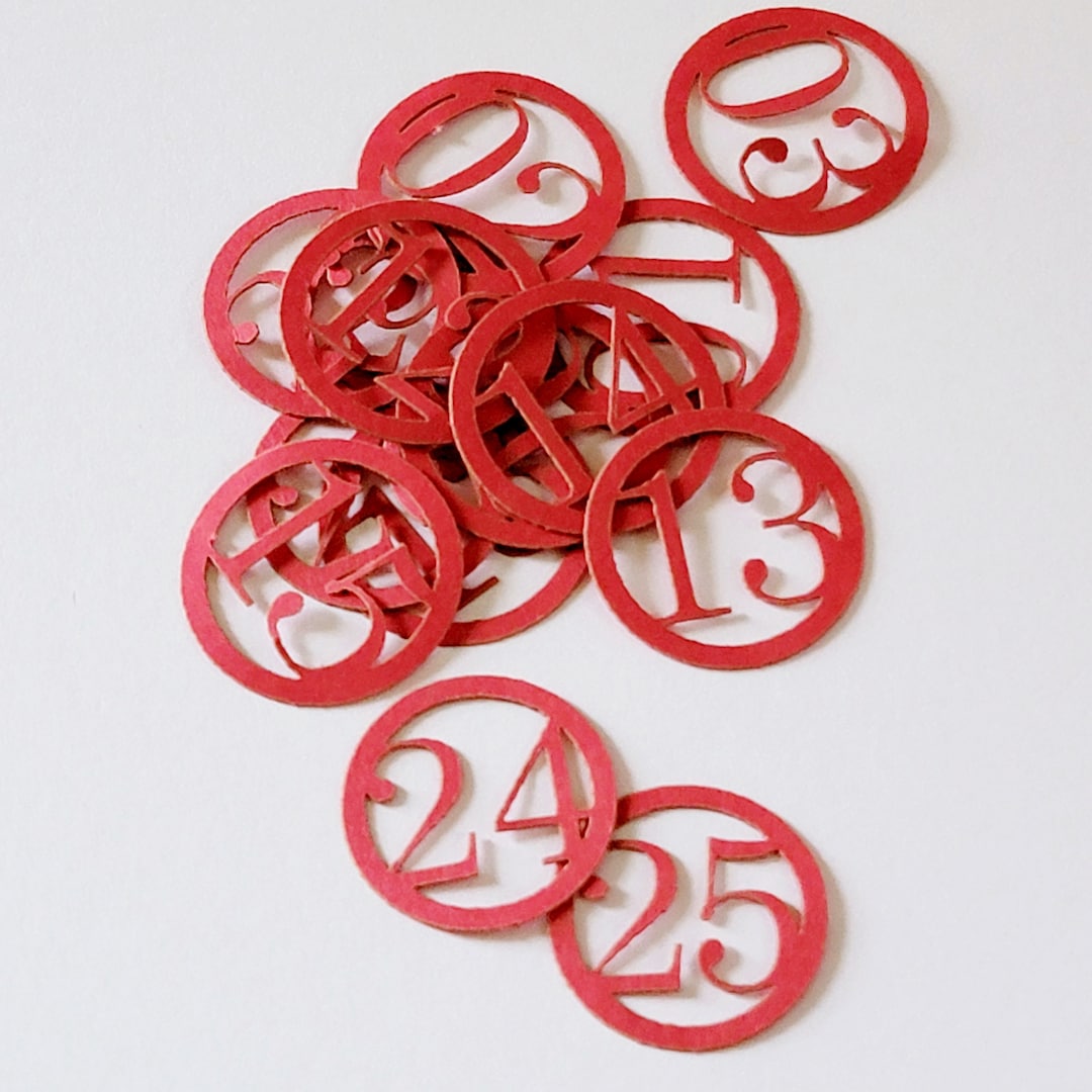 Advent Style Circle Calendar Number Die Cut Outs ( Christmas Calendar ...