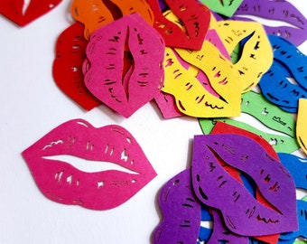 Lip Die Cut Outs Party Decoration Bachelorette Party Decor | Etsy
