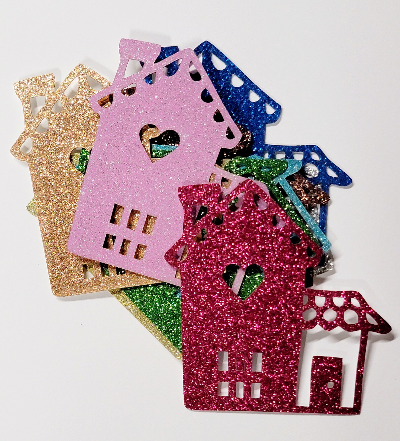 Glitter House Die Cut Outs ( Scrap Booking, Card Making, Kids Crafts ...