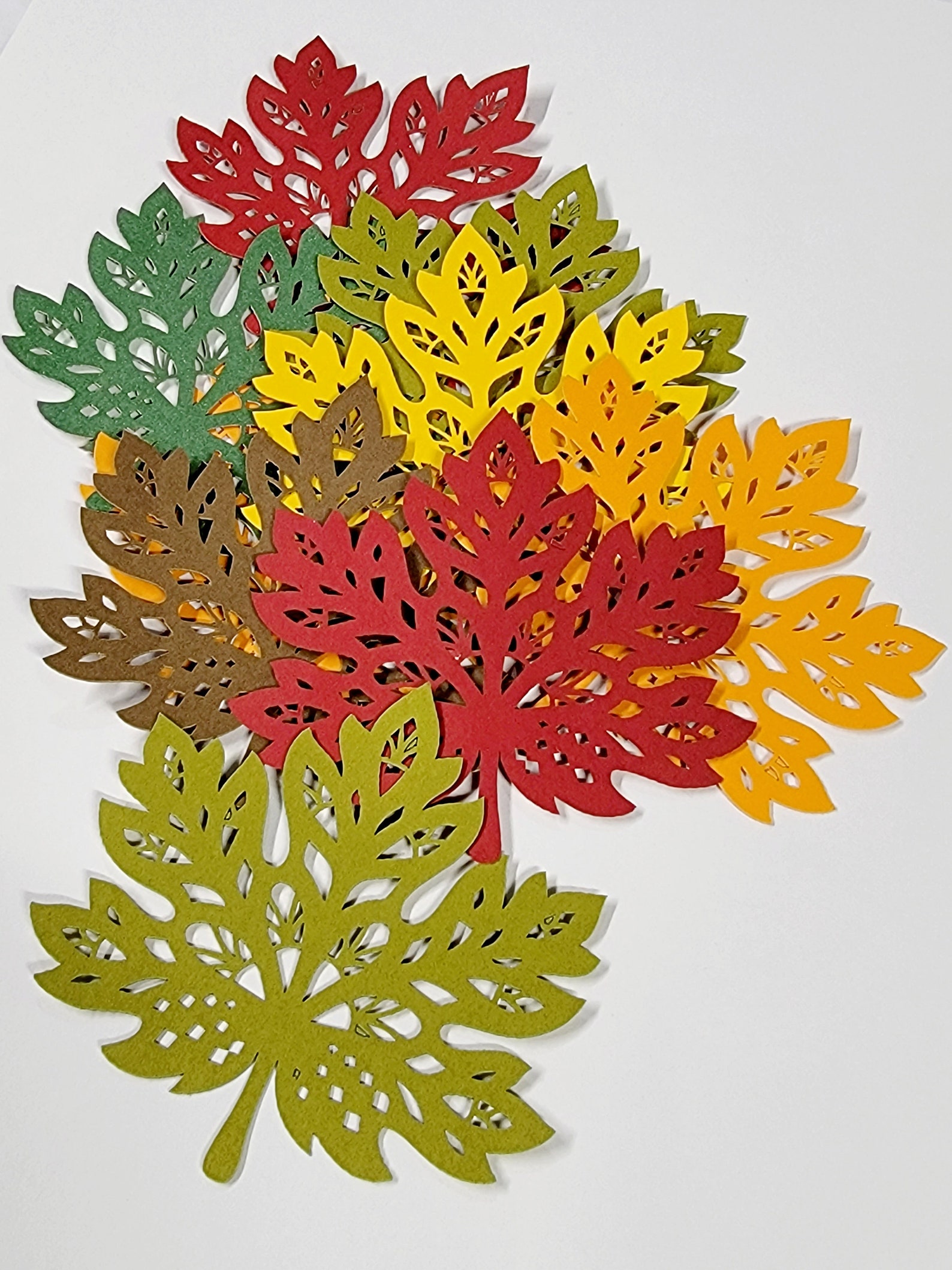 Fall Leaves Die Cut Outs ( Autumn Decoration, Holiday Decor, Scrap ...