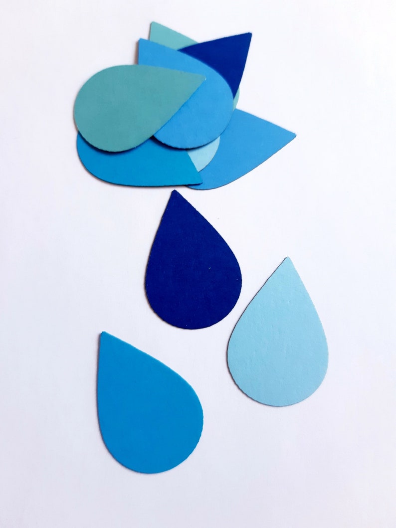Raindrop Die Cut Outs Scrap Booking Baby Showers Party - Etsy