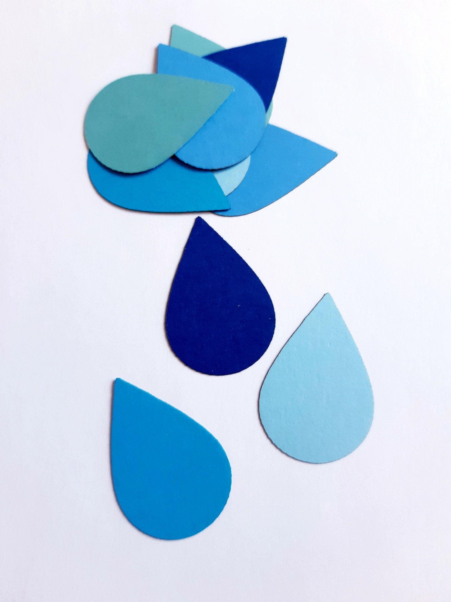 Raindrop Die Cut Outs Scrap Booking Baby Showers Party - Etsy