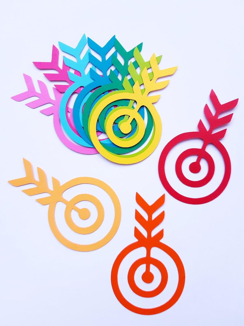 Bulls Eye Die Cut Out ( Party Decoration, Scrap Booking, Decoupage ...