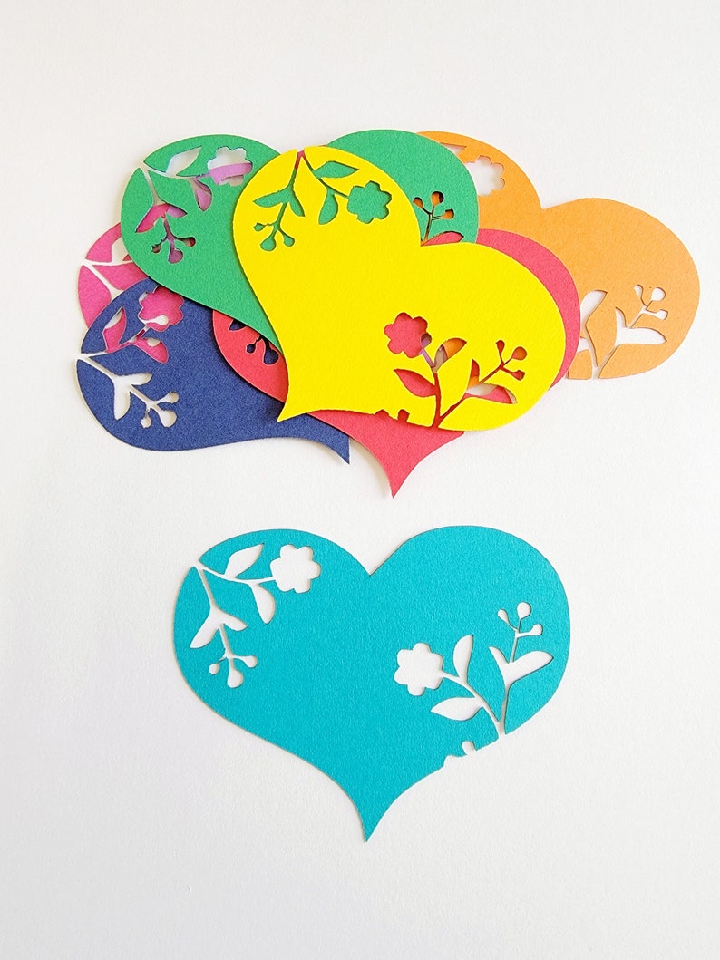 Heart Die Cut Outs ( Scrap Booking , Valentines Decor, Wedding Decor ...