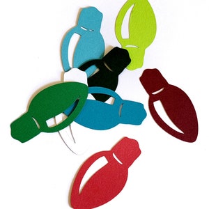 Christmas Light Bulb Die Cut Outs ( Christmas Decoration, Holiday Decor ...