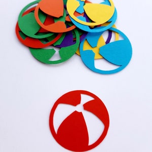 Beach Ball Die Cut Outs ( Summer Decoration, Scrap Booking, Garlands ...
